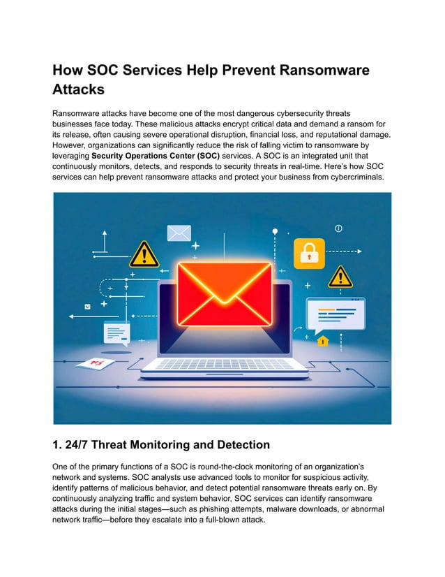 How SOC Services Help Prevent Ransomware Attacks.pdf | Free Download