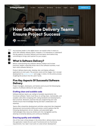 How Software Delivery Teams Ensure Project Success | PDF