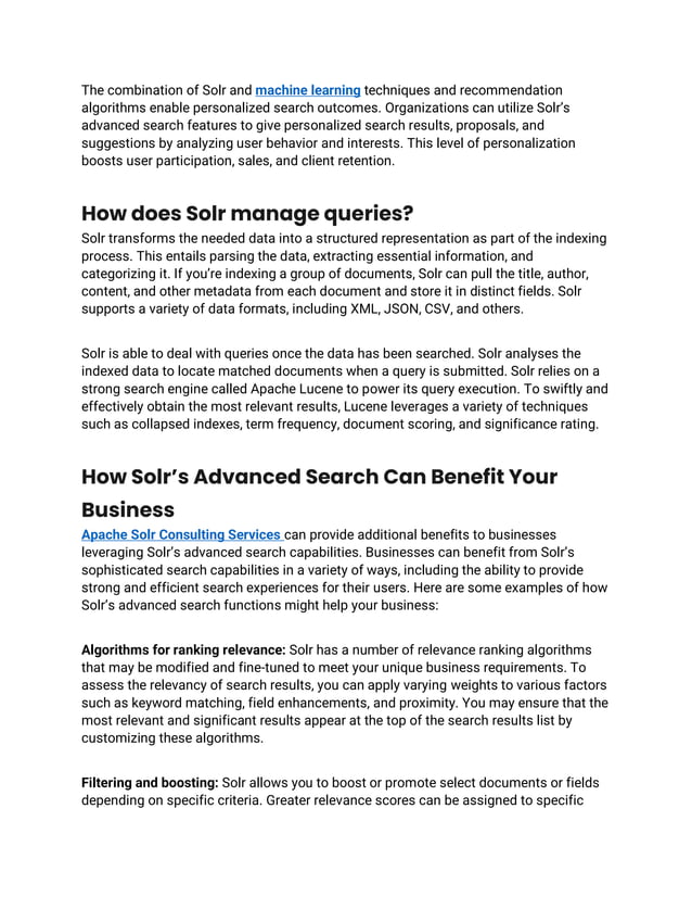 How Solr Uses Advanced Search to Strengthen Organizations? | PDF