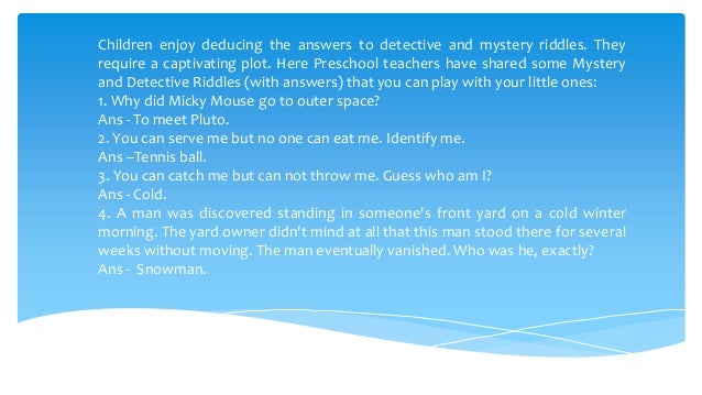 How solving riddles benefits children | PPTX | Parenting | Family and ...