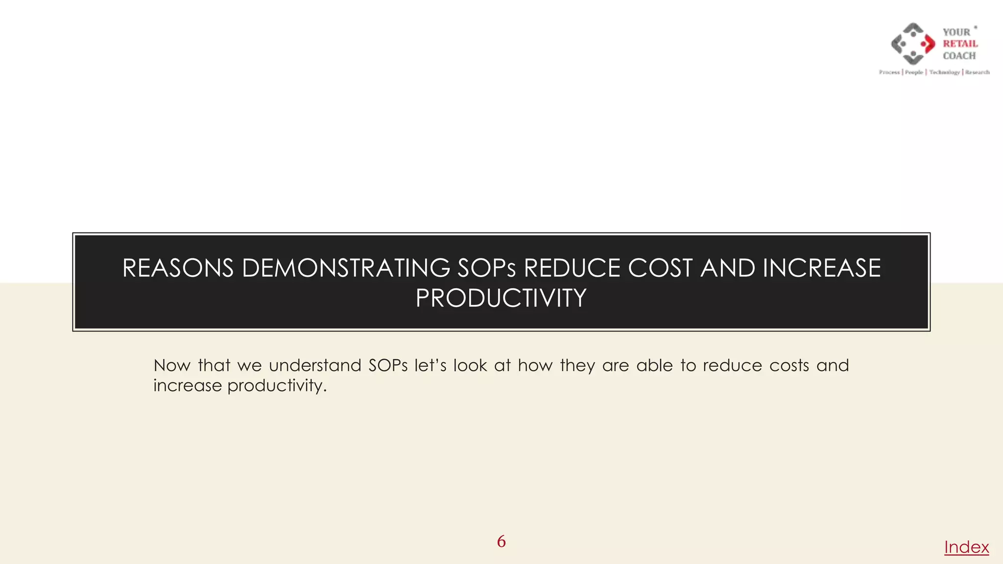 How SOPs can Reduce Cost & Increase Productivity | PPTX