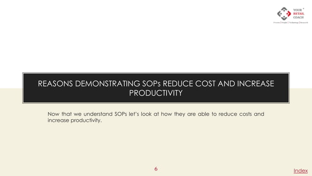 How SOPs can Reduce Cost & Increase Productivity | PPT