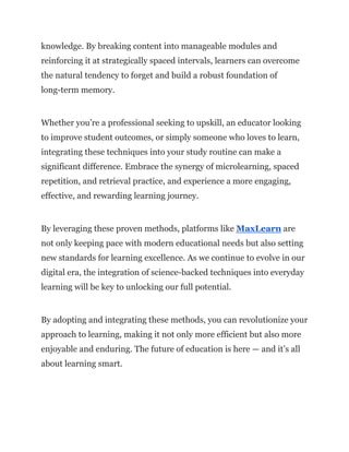 How Spaced Repetition and Retrieval Practice Boost Microlearning Effectiveness.pdf