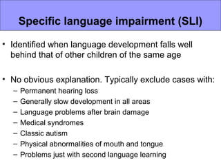 How specific is SLI - slides | PPT