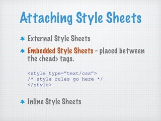 How Style Sheets Work | PPT