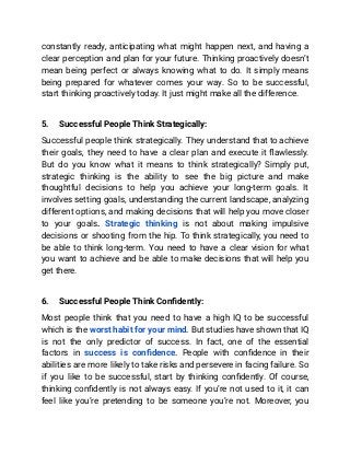 How Successful People Think 10 Proven Ways To Think Like A Leader | PDF