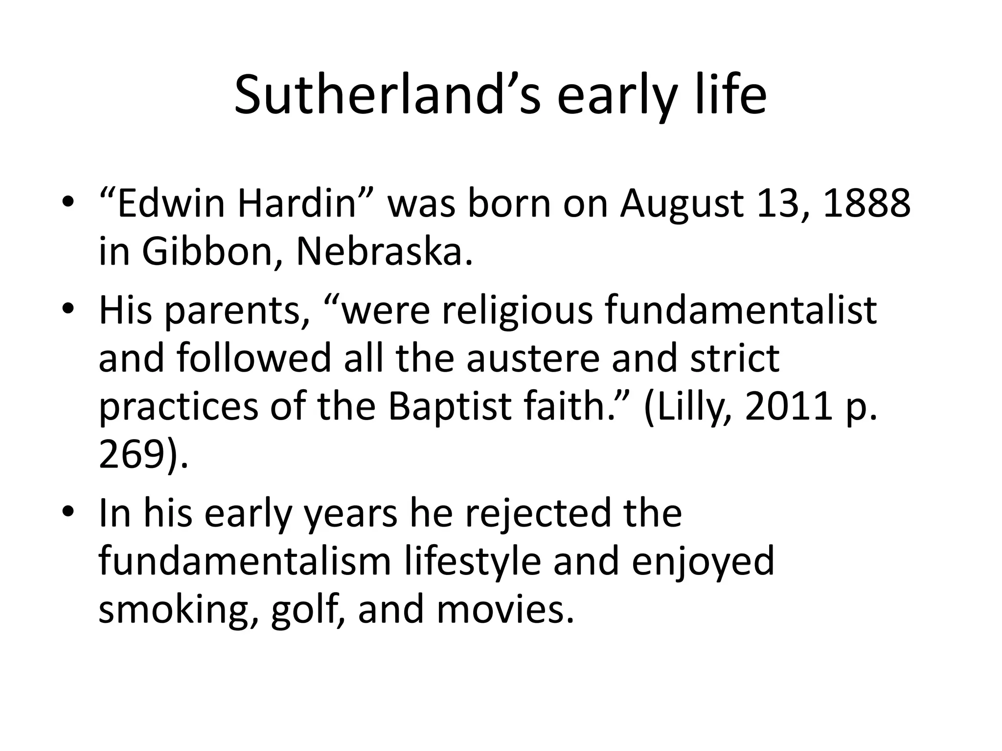 How sutherland became the father of white collar | PPTX