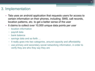 How Tala works in credit score | PPTX