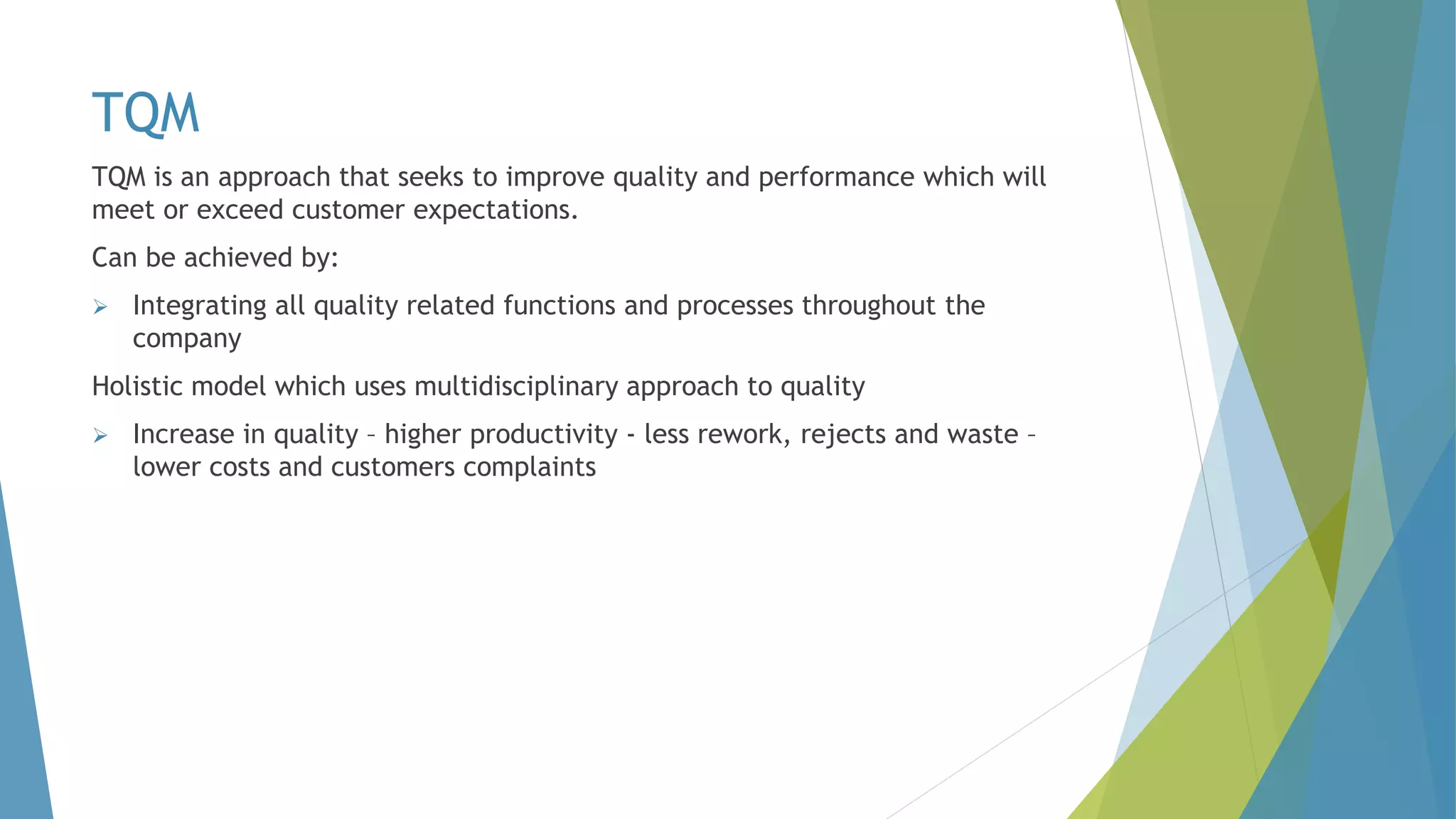 TQM implementation in TATA Steel | PPTX