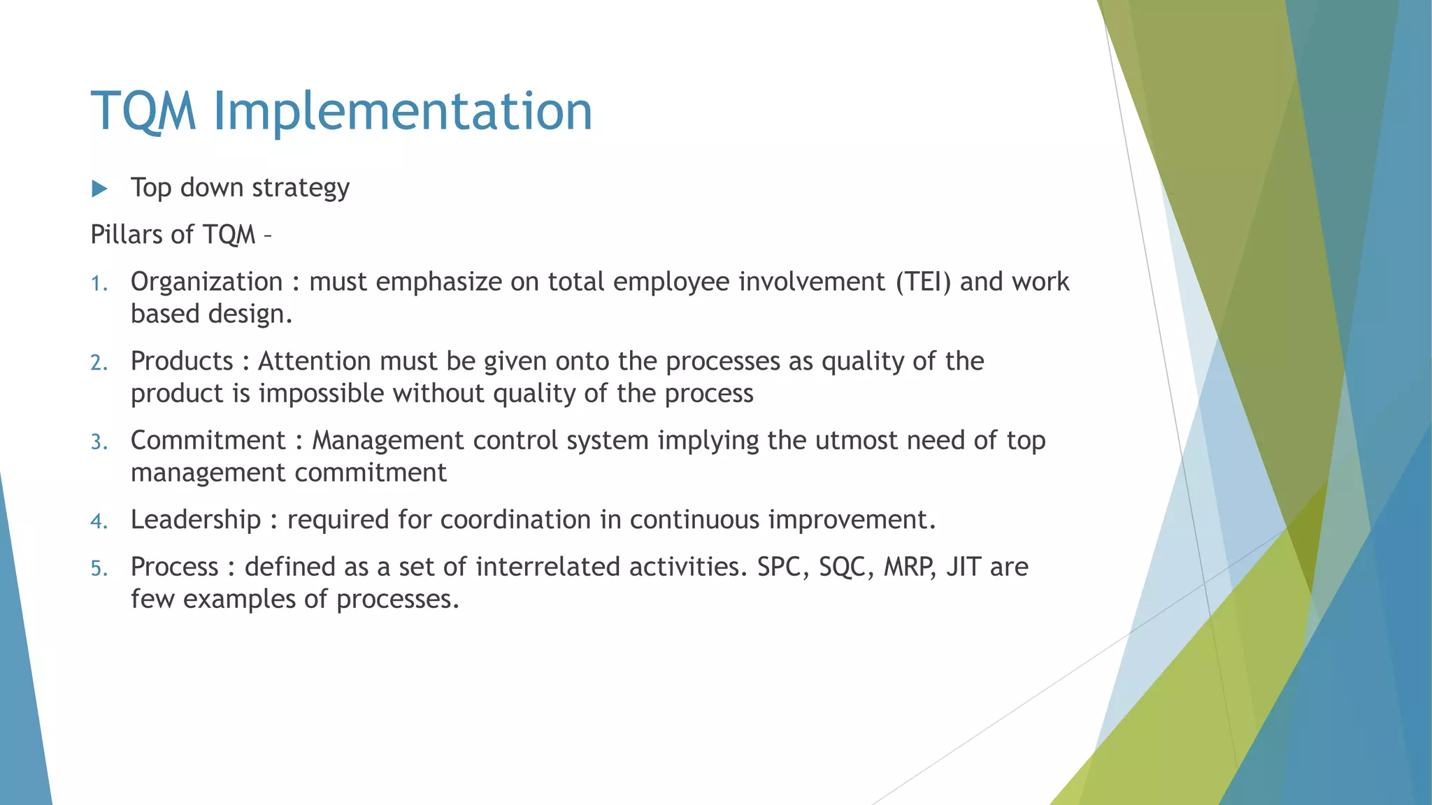 TQM implementation in TATA Steel | PPTX