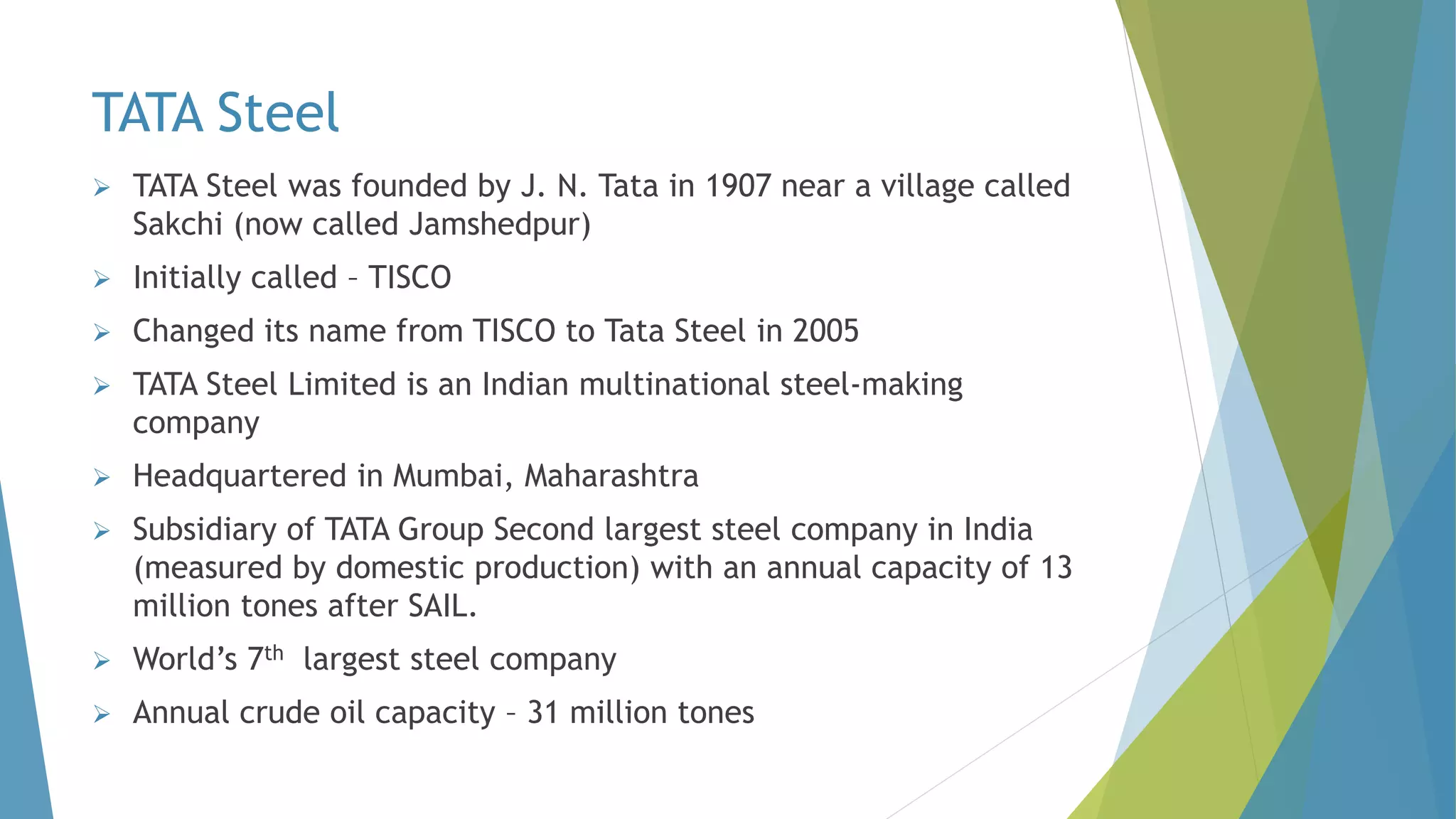 TQM implementation in TATA Steel | PPTX