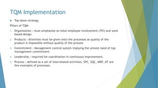 TQM implementation in TATA Steel | PPTX
