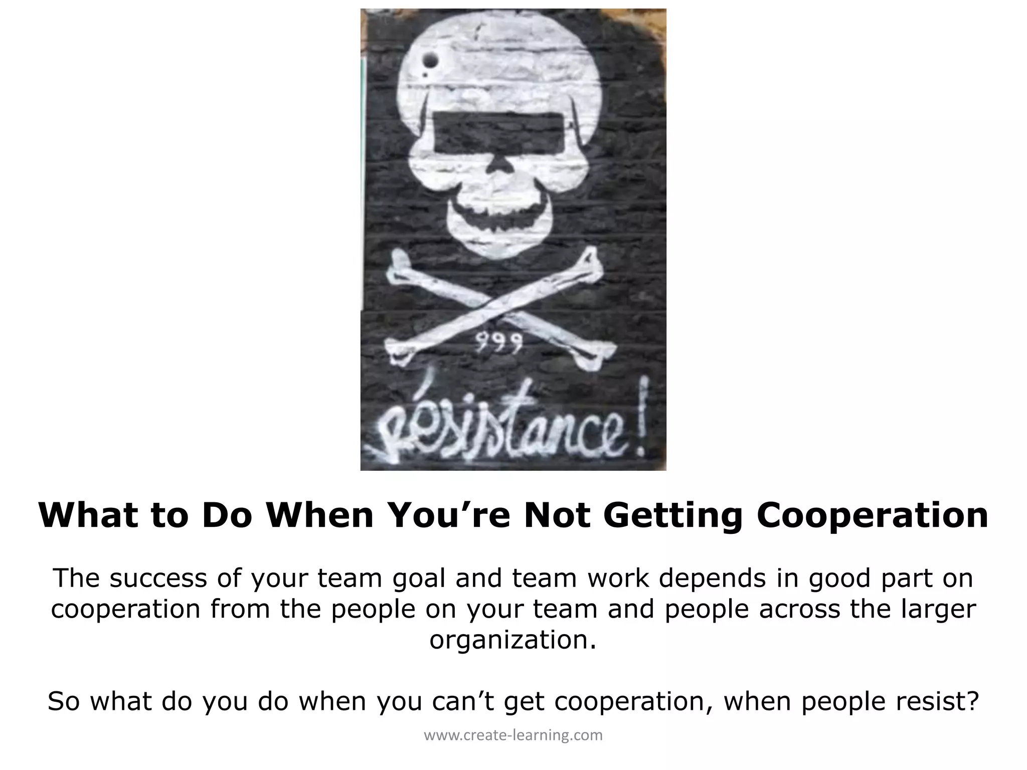 How Teams Work Recognizing Resistance to Team Work | PPTX | Science