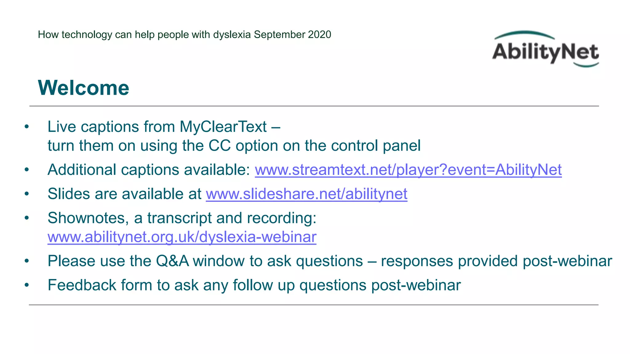 How technology can help people with dyslexia | PPT