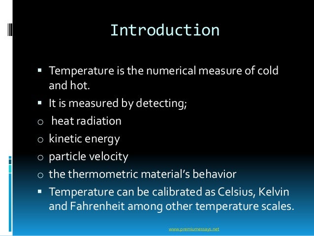 How temperature affects density