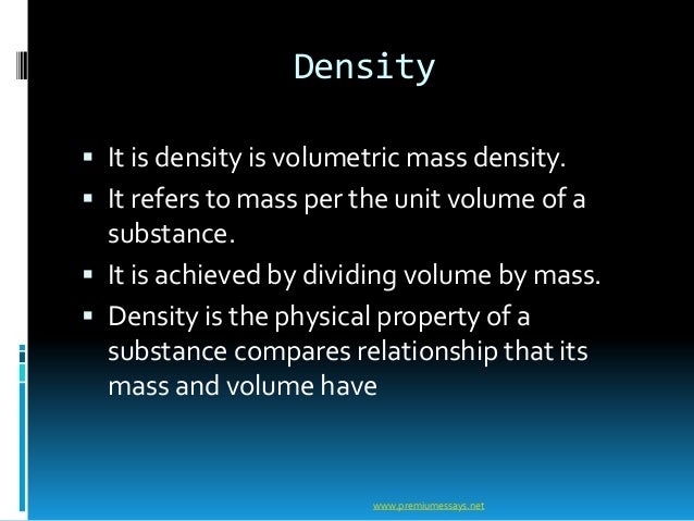 How temperature affects density