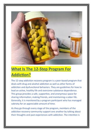 12-Step Program For Addiction And Cultural Considerations | PDF