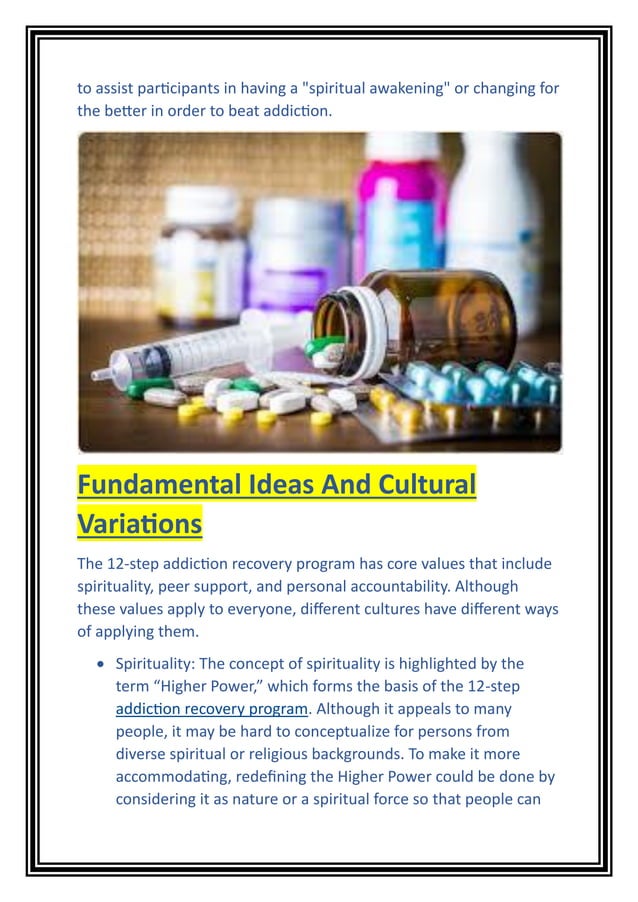12-Step Program For Addiction And Cultural Considerations | PDF