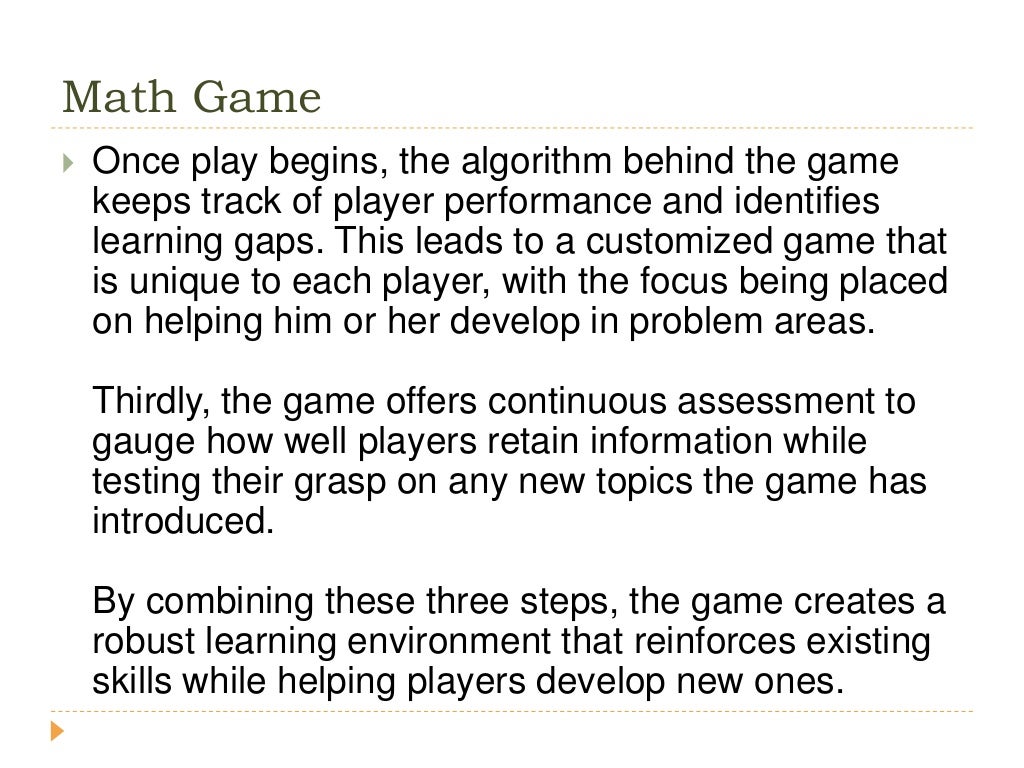 How the Adapted Mind Math Game Adjusts to Players’ Needs