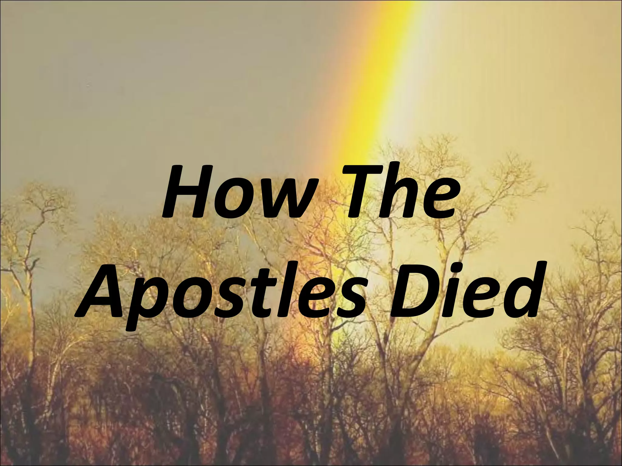 How the apostles_died | PPS
