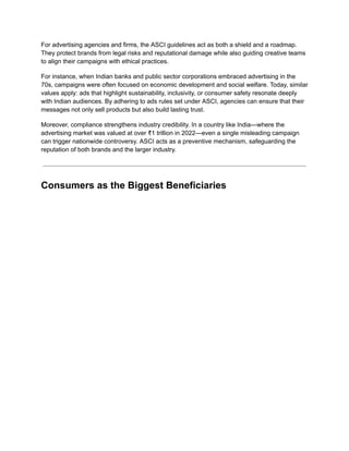 How the ASCI Guidelines Reshaped Indian Advertising Standards | PDF