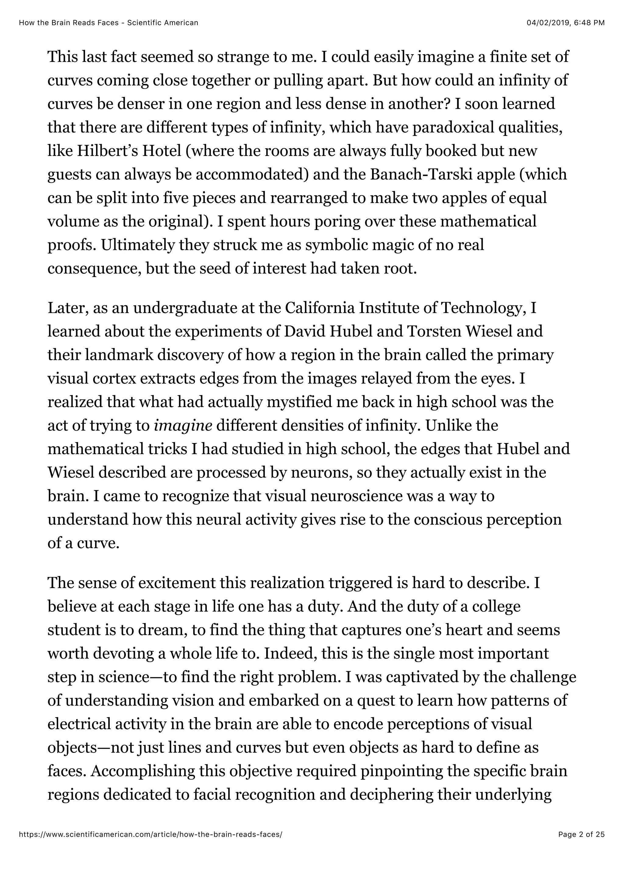 How the brain reads faces | PDF