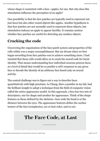 How the brain reads faces | PDF