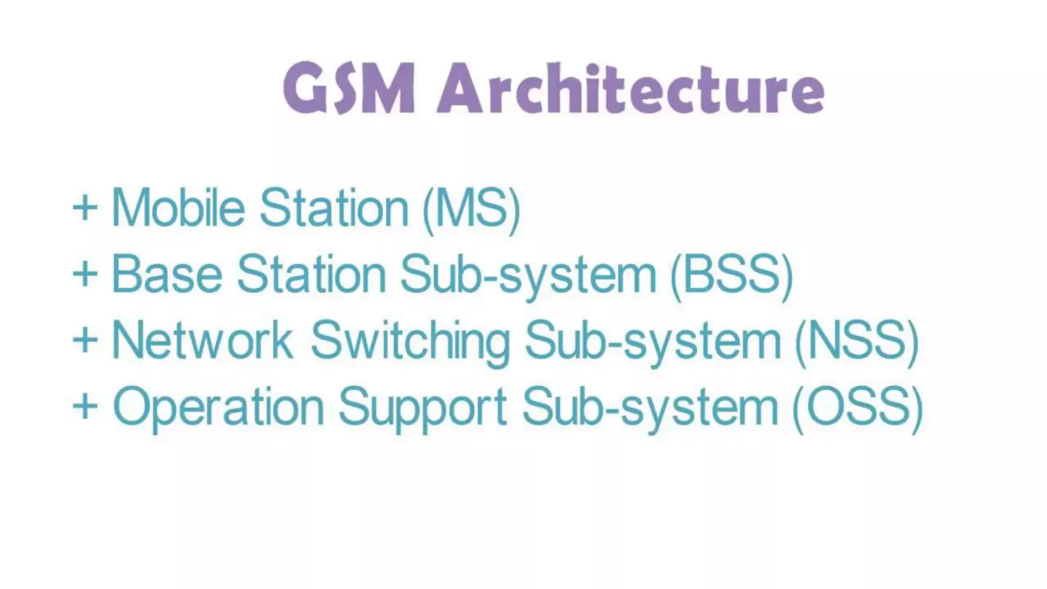 GSM architecture - How the cellular network works? | 1G & 2G | Arun | PPTX
