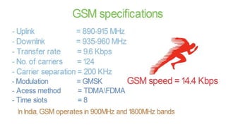 GSM architecture - How the cellular network works? | 1G & 2G | Arun | PPTX