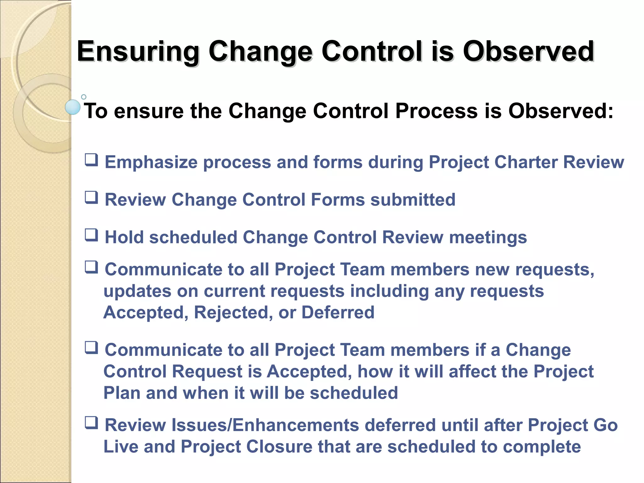 How the change control process affects project quality | PPT