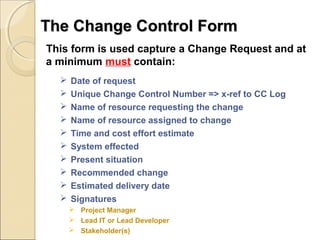 How the change control process affects project quality | PPT
