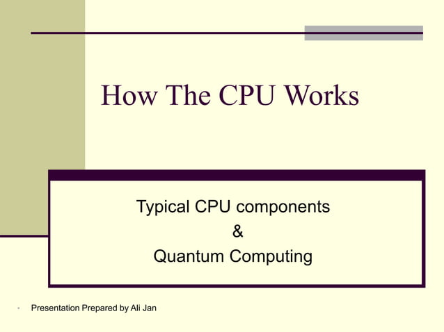 How The CPU Works.ppt