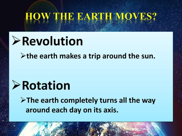How the Earth moves | PPT