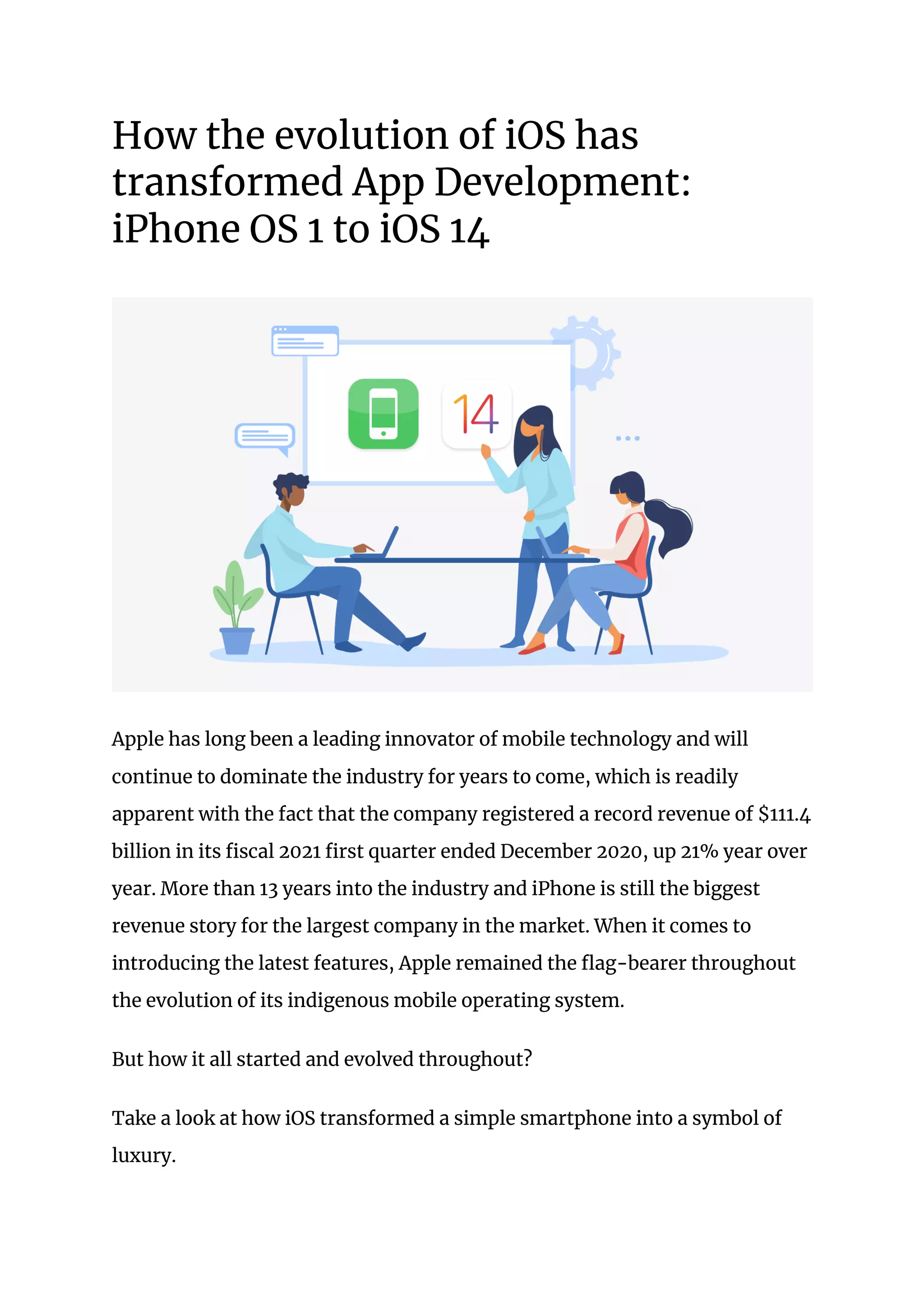 How the evolution of i os has transformed app development? | PDF