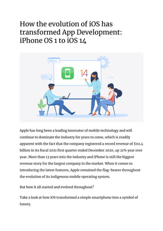 How the evolution of i os has transformed app development? | PDF