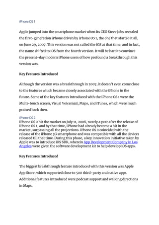 How the evolution of i os has transformed app development? | PDF