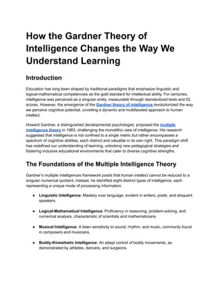 How the Gardner Theory of Intelligence Changes the Way We Understand Learning.pdf