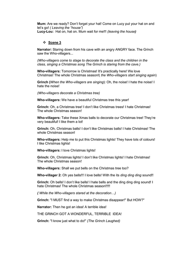 How the grinch stole christmas | DOCX