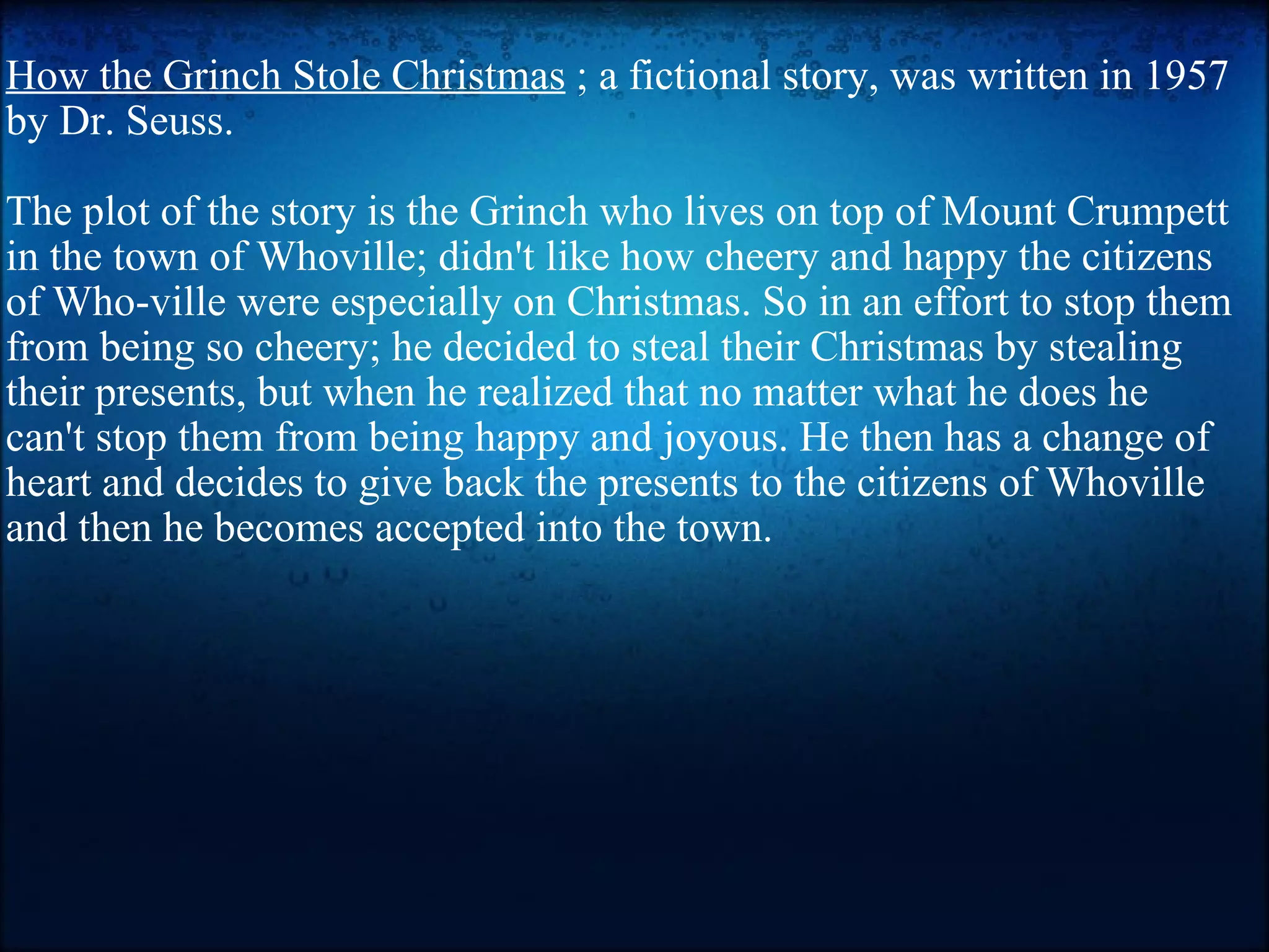 How The Grinch Stole Christmas(2) | PPT