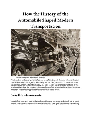 How the History of the Automobile Shaped Modern Transportation.pdf
