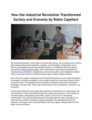 How the Industrial Revolution Transformed Society and Economy by Robin ...