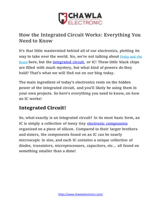 How the integrated circuit works | DOCX