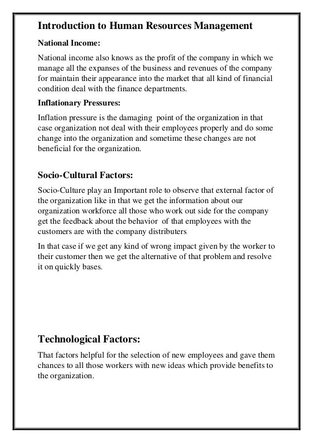 How the internal and external factors are influencing the hrm practices ...