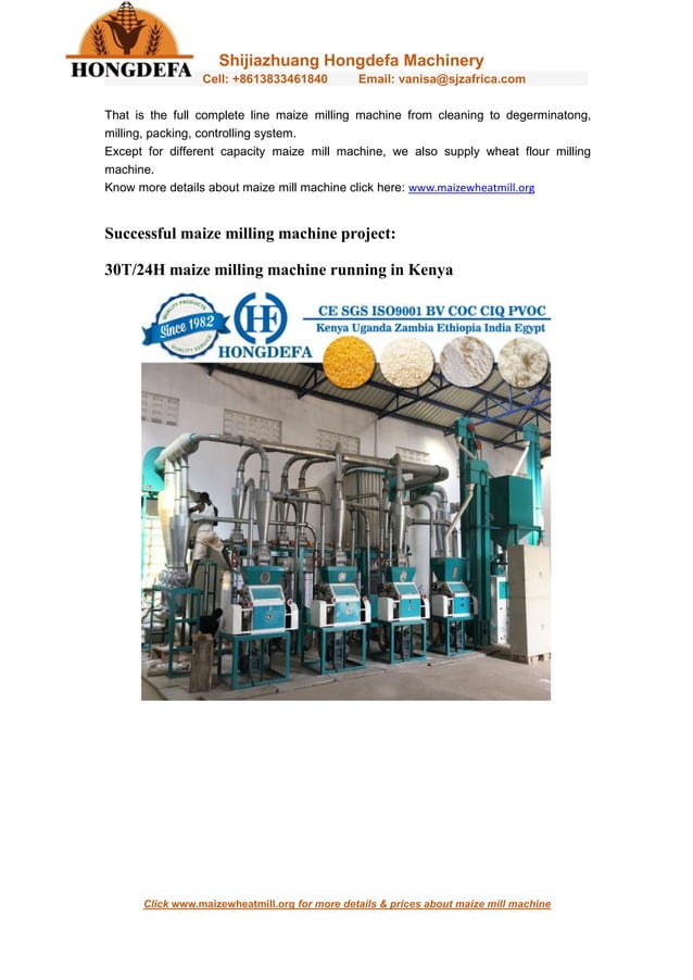 How the maize mill machine working | PDF