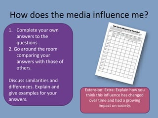How the media influences attitudes | PPTX