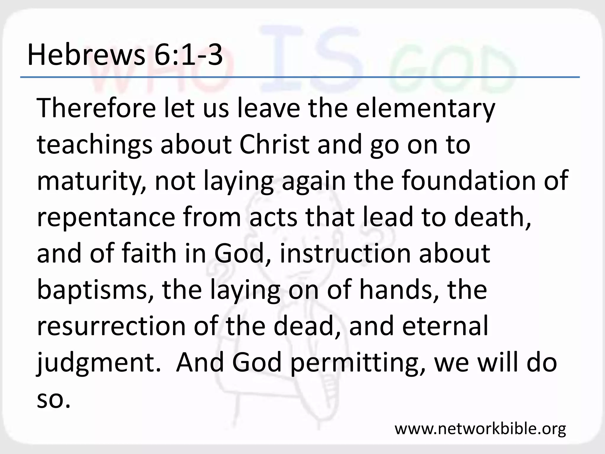 How then shall we live part 1 (can a christian lose their salvation) | PPTX