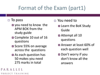 How the pass the apmp exam | PPTX | Educational Assessment | Education