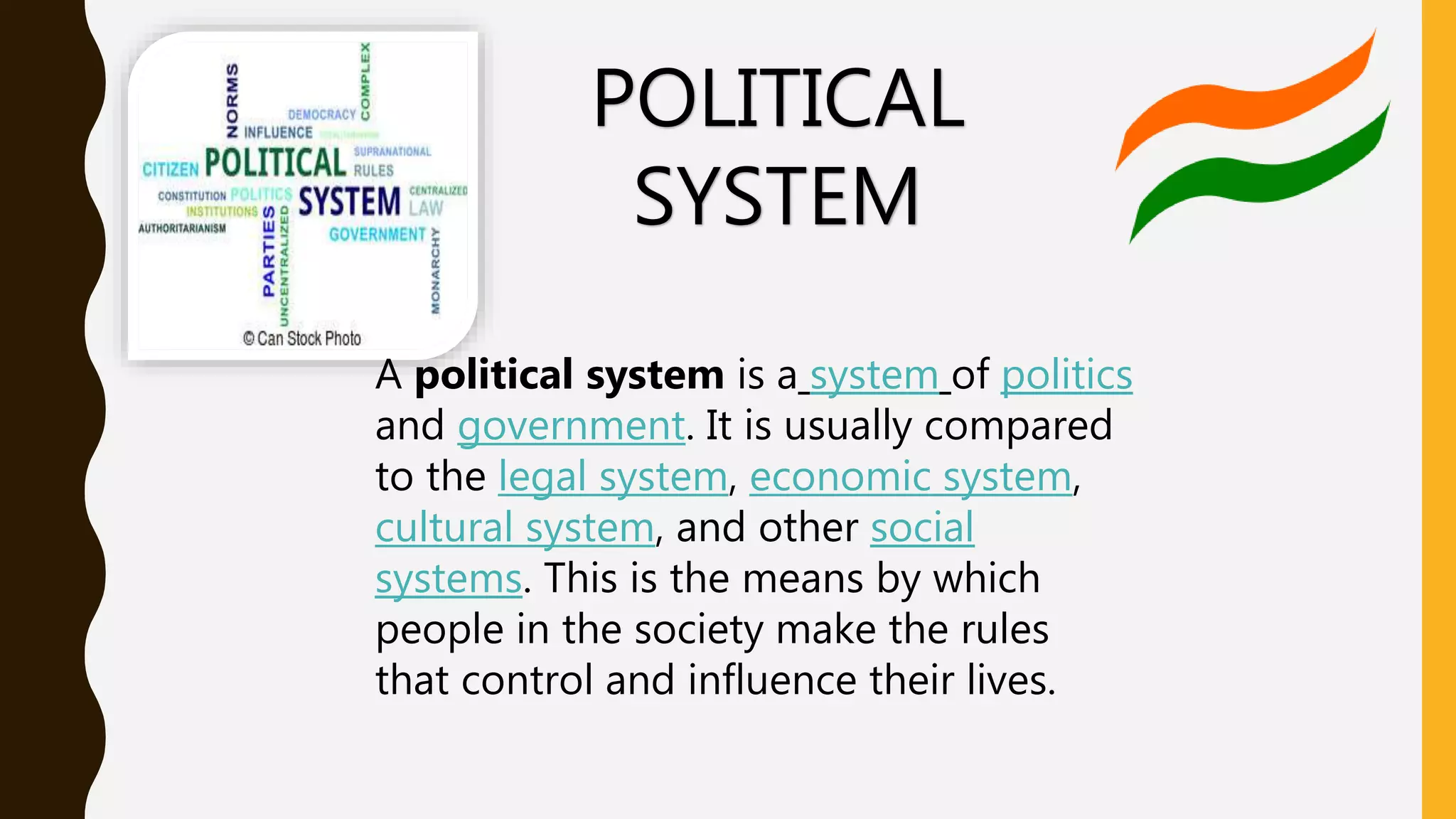 How the political system works in india | PPTX