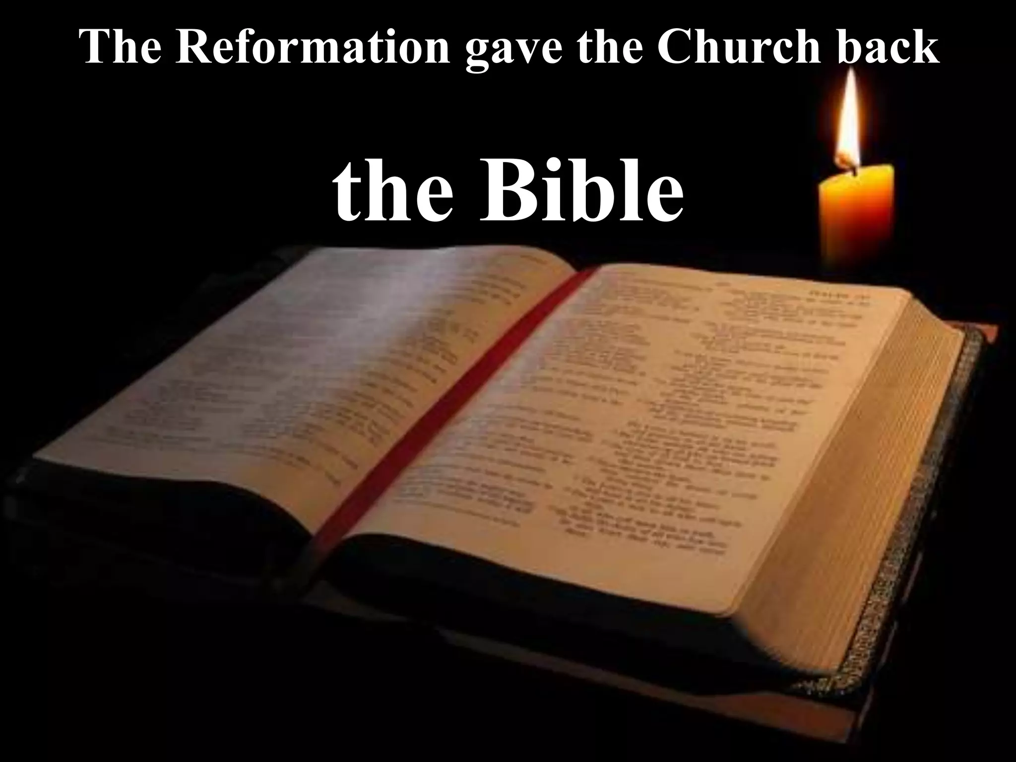 How the Reformation Changed the Church | PPT