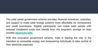 How the Solar Panel Government Scheme is Reducing Electricity Bills in ...